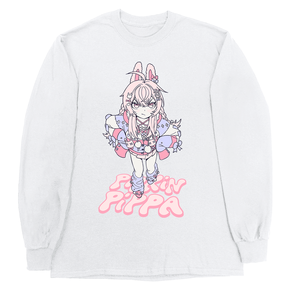 Pipkin Pippa Hunt You Down L/S Tee | White – Animebae
